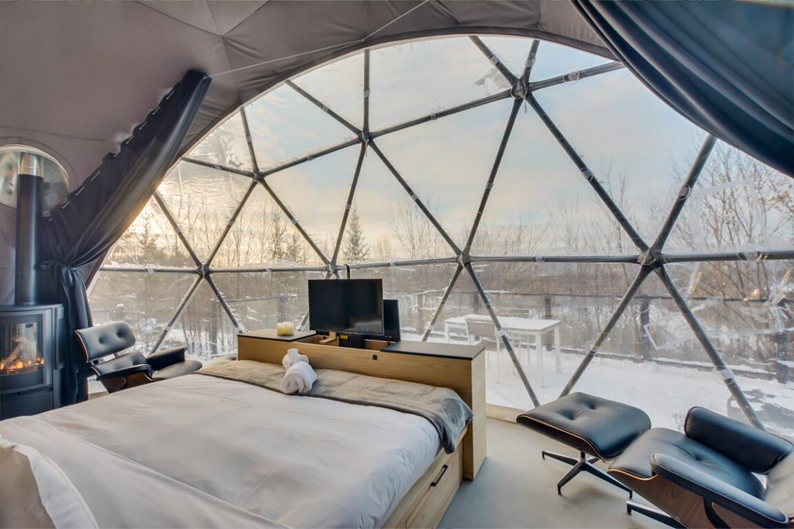 Dome rentals Mont Tremblant | glamping hotel Mont Tremblant