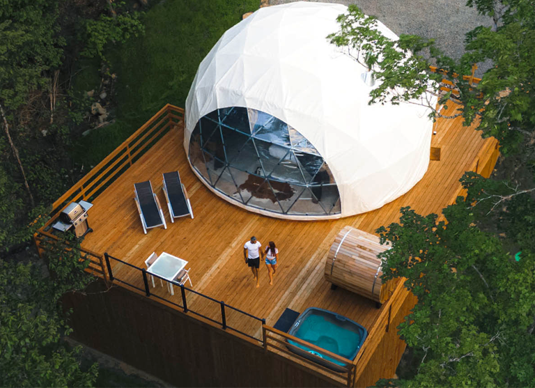 The Coolest mountain resort hotel in nature | Cabin & Dome rentals